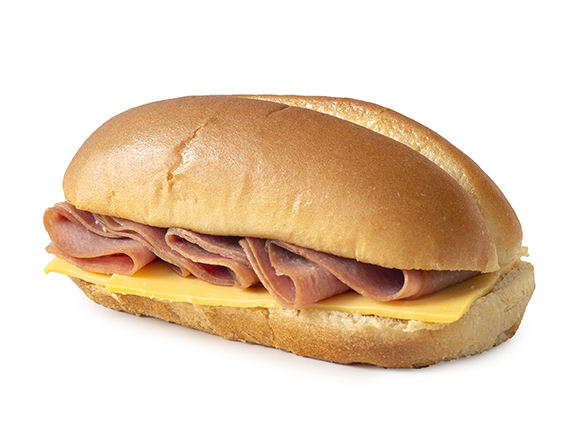 Sandwich, Hoagie, WG, Turkey Ham & Cheese, IW (#6654)