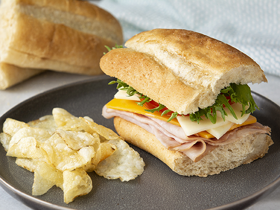 Hoagie Rolls, WG, Split Top, Sliced, Pull Apart, 4" each (#4047)