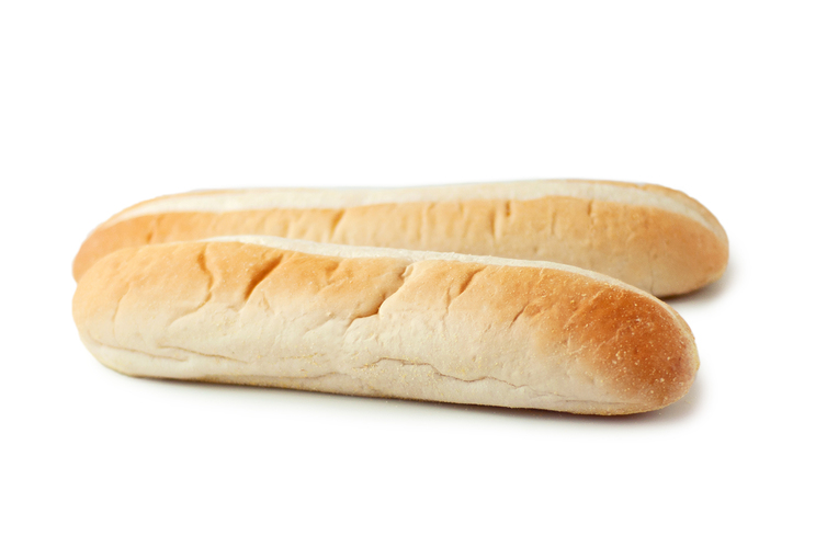 INACTIVE - Hoagie Rolls, White, Split Top, Unsliced, 12" (#4017)