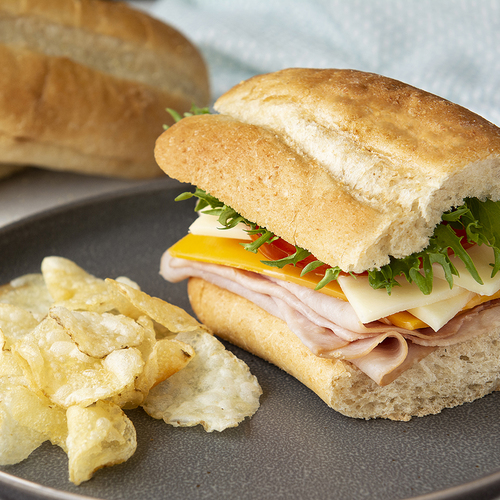 INACTIVE - Hoagie Rolls, WG, Split Top, Sl Cd, Pull Apart, 4"ea (#4047)